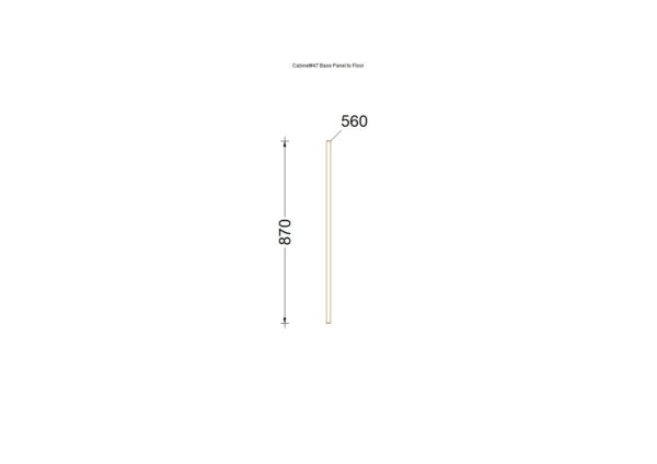 Base Panel to Floor 560 - Basic | Cairns Flat Packs