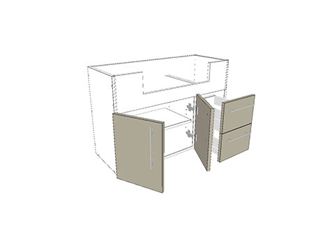 Floating Semi Recess Vanities 350mm Deep | Cairns Flat Packs